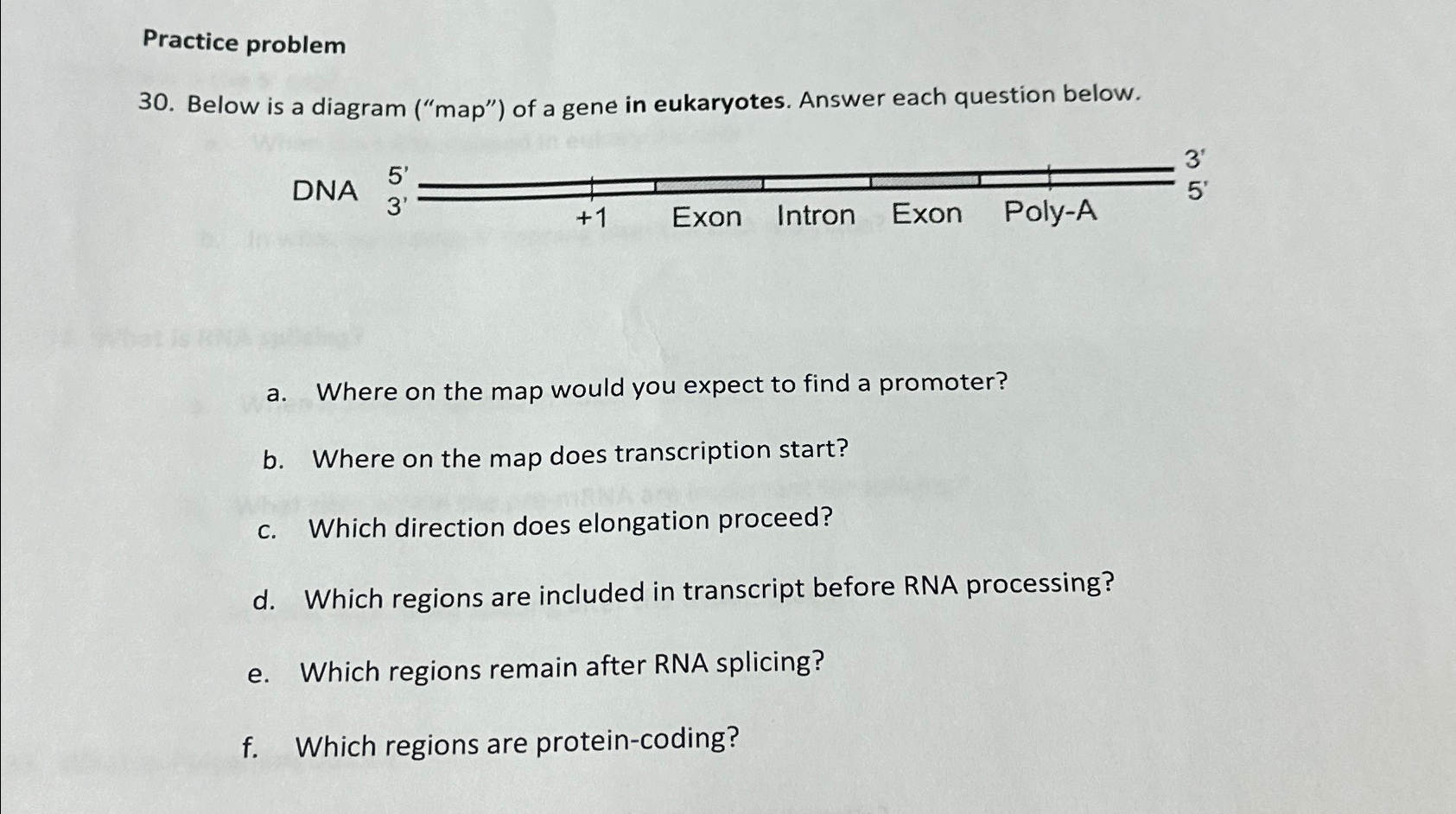 Solved Practice problem30. ﻿Below is a diagram ("map") ﻿of a | Chegg.com
