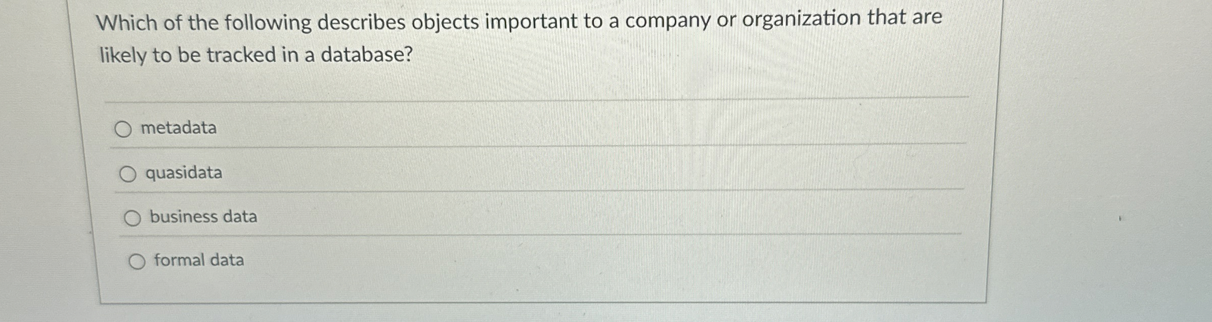 Solved Which of the following describes objects important to | Chegg.com