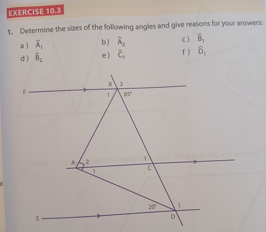 Solved EXERCISE 10.3Determine the sizes of the following | Chegg.com