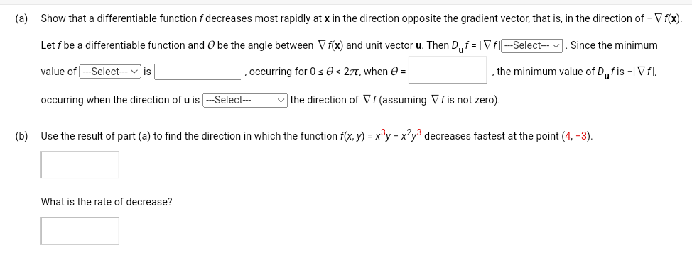 Solved (a) Show that a differentiable function f decreases | Chegg.com