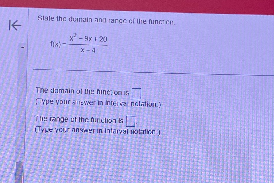 Solved State the domain and range of the | Chegg.com