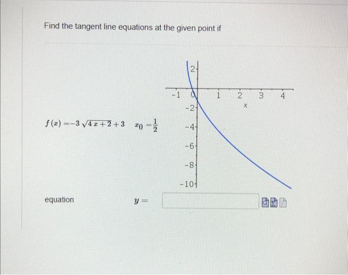 Solved Find the tangent line equations at the given point if | Chegg.com