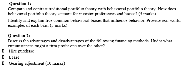 Solved Question 1:Compare and contrast traditional portfolio | Chegg.com