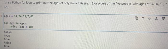 Solved Use A Python For Loop To Print Out The Ages Of Only 1812