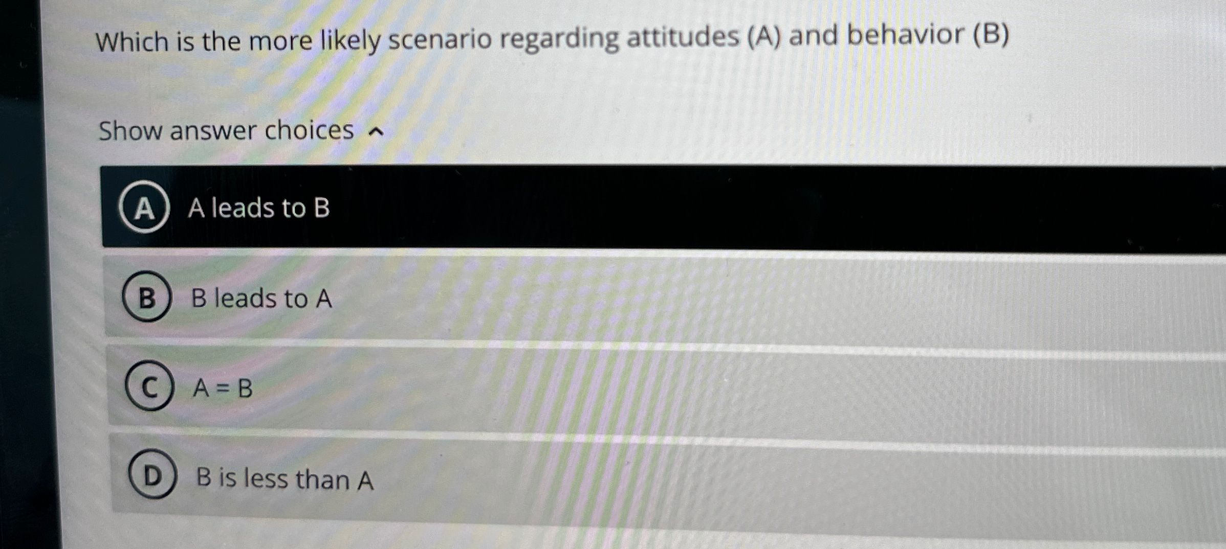 Solved Which is the more likely scenario regarding attitudes | Chegg.com