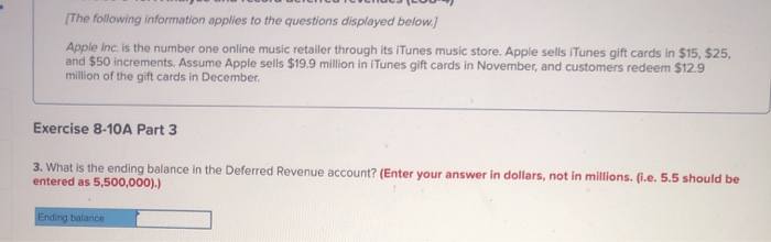 Solved Exercise 8-10A Analyze and record deferred revenues | Chegg.com