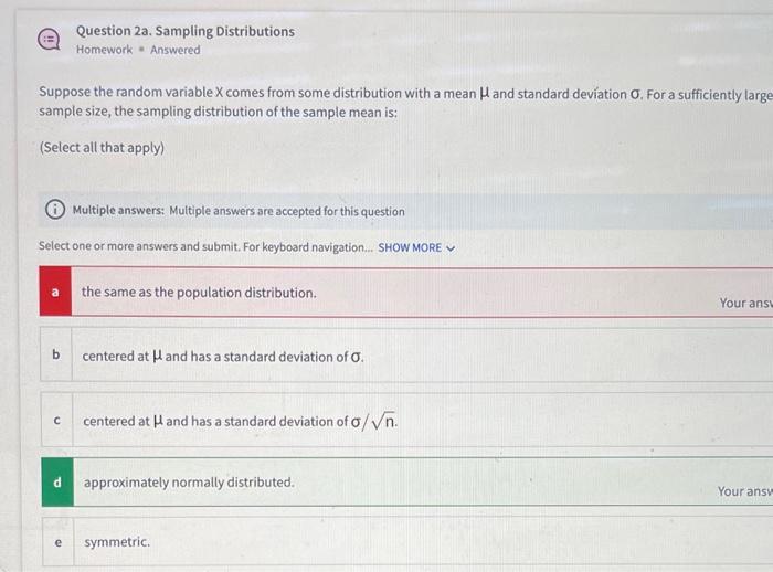 Solved Suppose The Random Variable X Comes From Some