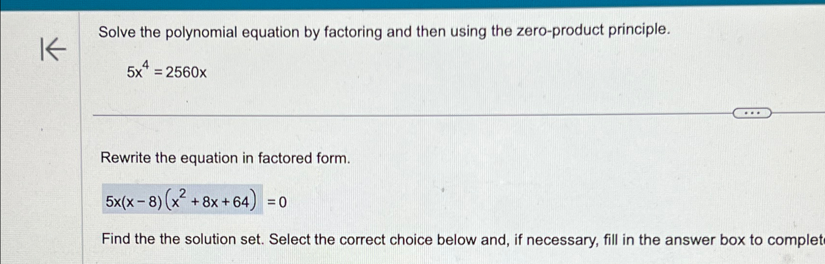 Solved Solve The Polynomial Equation By Factoring And Then