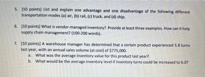 Solved 5. [10 points] List and explain one advantage and one | Chegg.com
