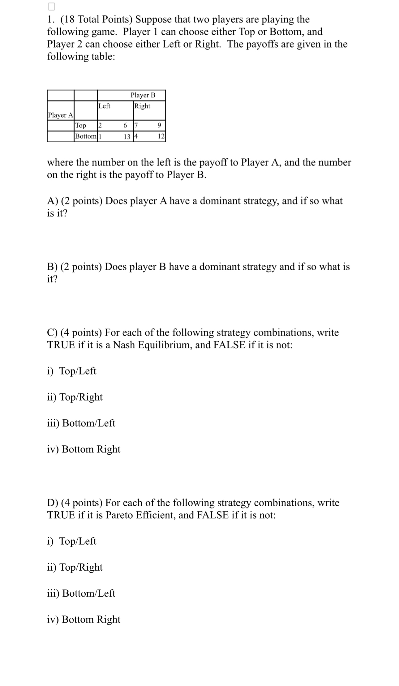 Solved by an EXPERT (18 ﻿Total Points) ﻿Suppose that two players are | Chegg.com