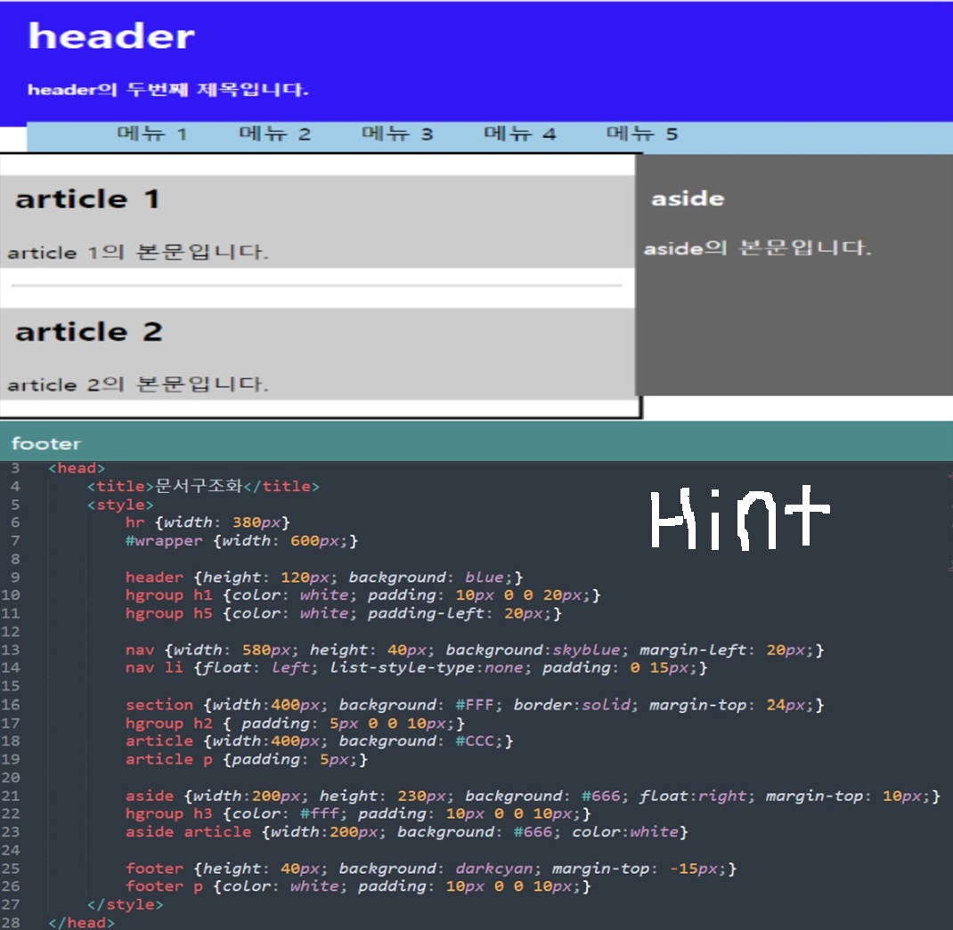 Solved This html Image Coding pleaseheaderheader의 두번쩨 제목입니다. | Chegg.com