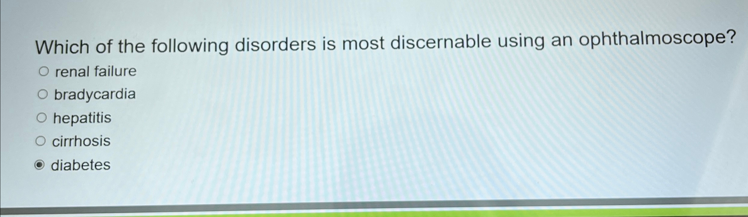 Solved Which of the following disorders is most discernable | Chegg.com