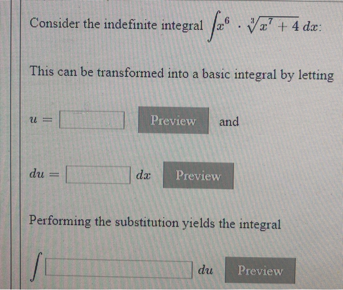 Solved Consider the indefinite integral CA V26 This can be | Chegg.com