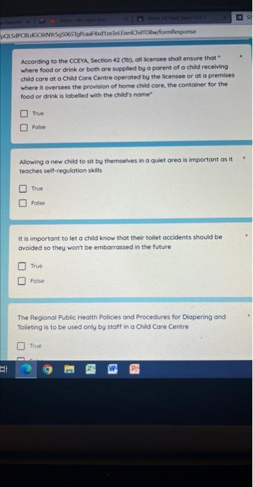 According to the CCEYA Section 42 (tb) all licensee | Chegg.com