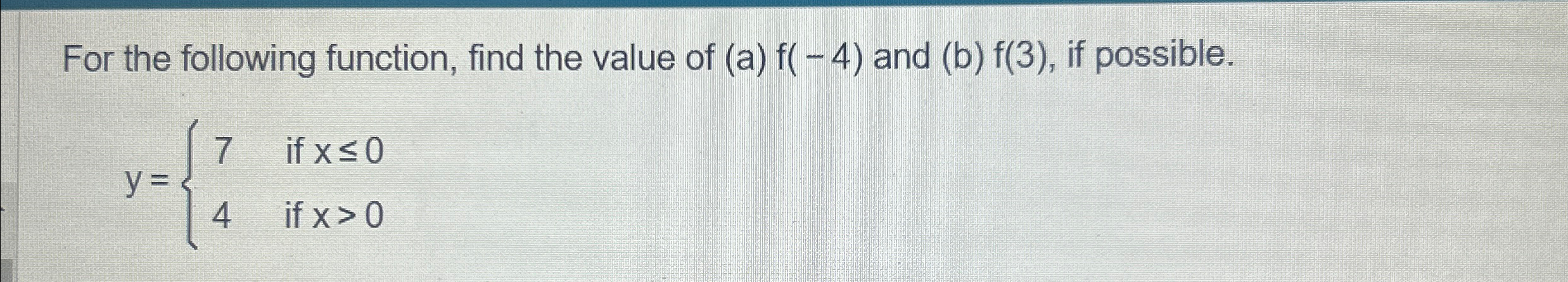 Solved For the following function, find the value of | Chegg.com