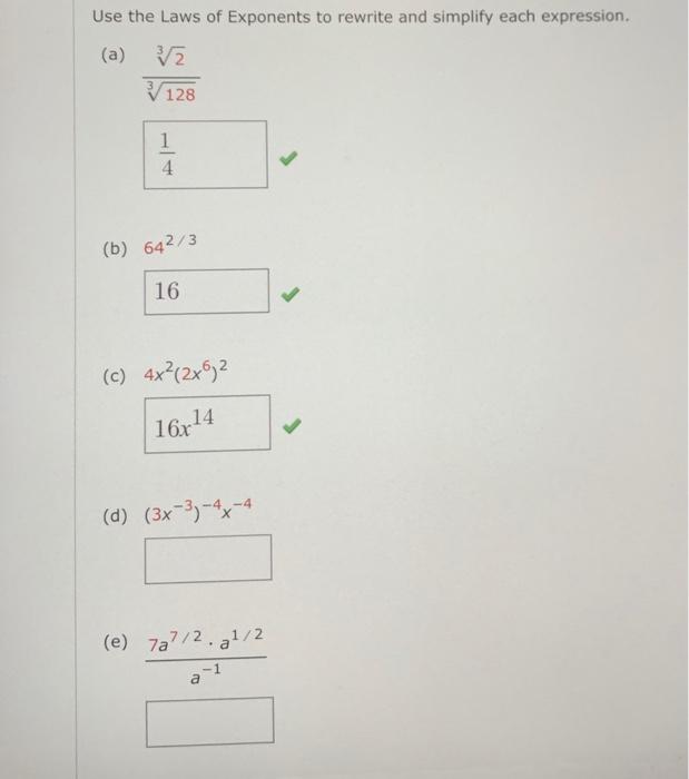 Solved Use the Laws of Exponents to rewrite and simplify | Chegg.com