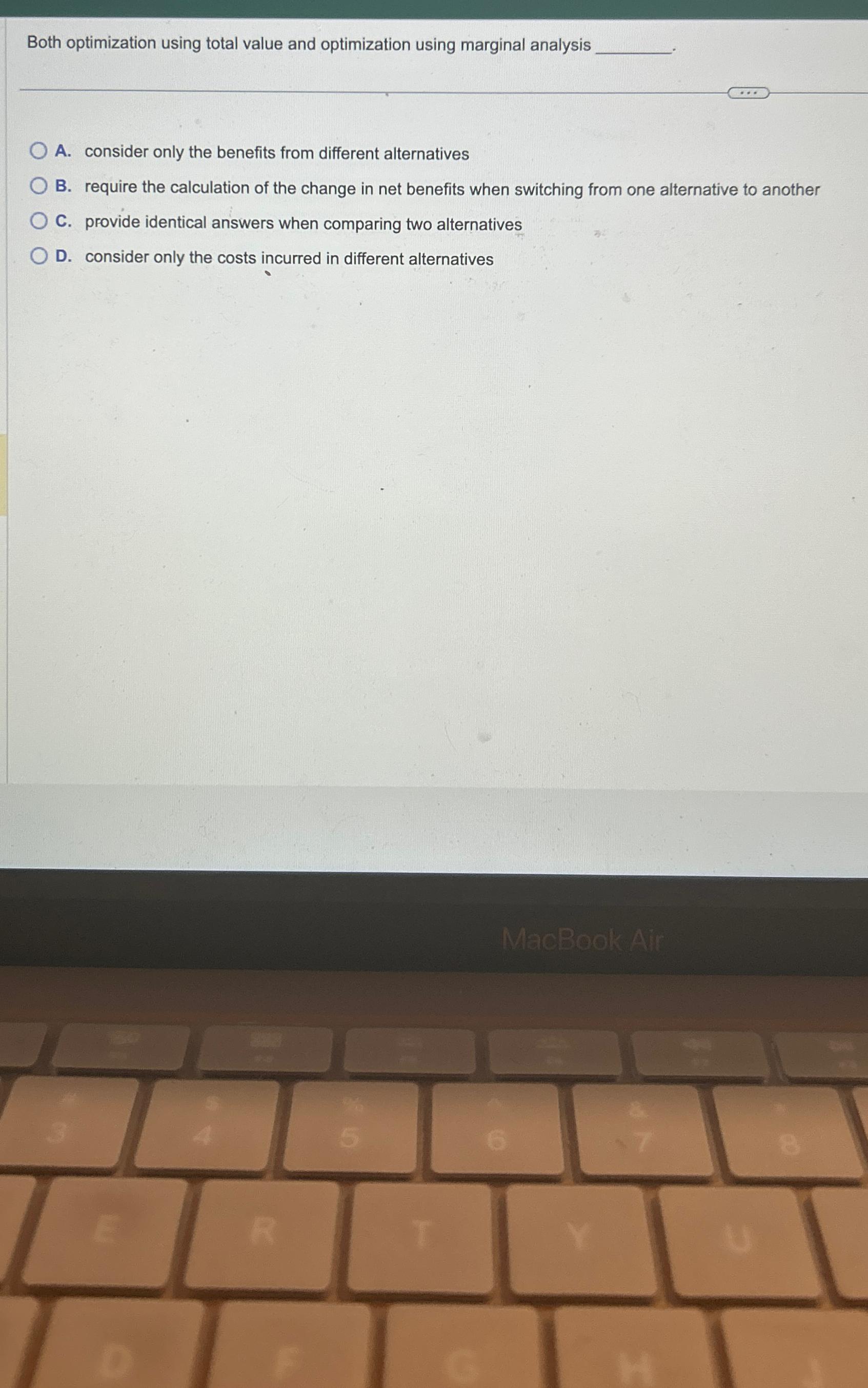 Solved Both optimization using total value and optimization | Chegg.com