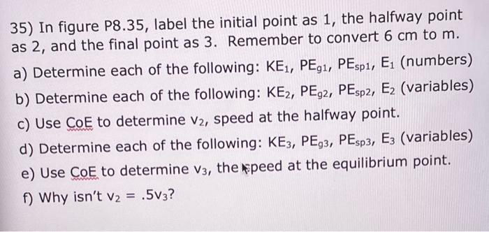 Solved 35) In figure P8.35, label the initial point as 1 , | Chegg.com