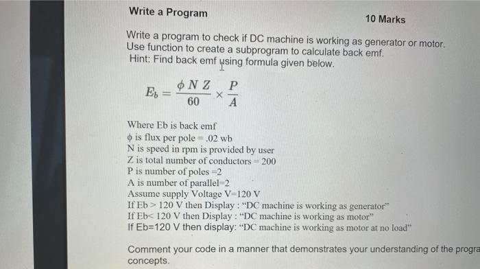 Solved Write A Program 10 Marks Write A Program To Check If 3979