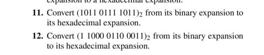 Solved 11. Convert (1011 0111 1011)2 from its binary | Chegg.com