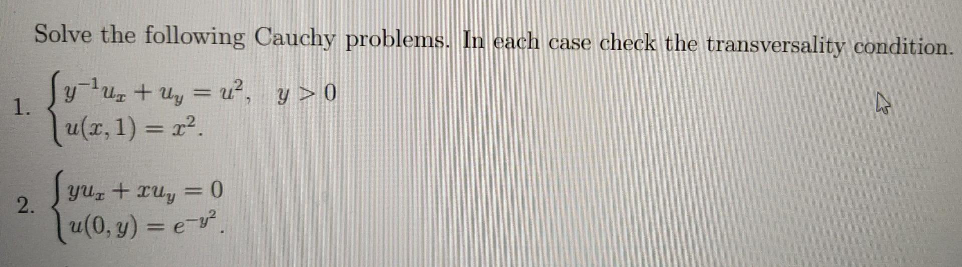 Solved Solve the following Cauchy problems. In each case | Chegg.com