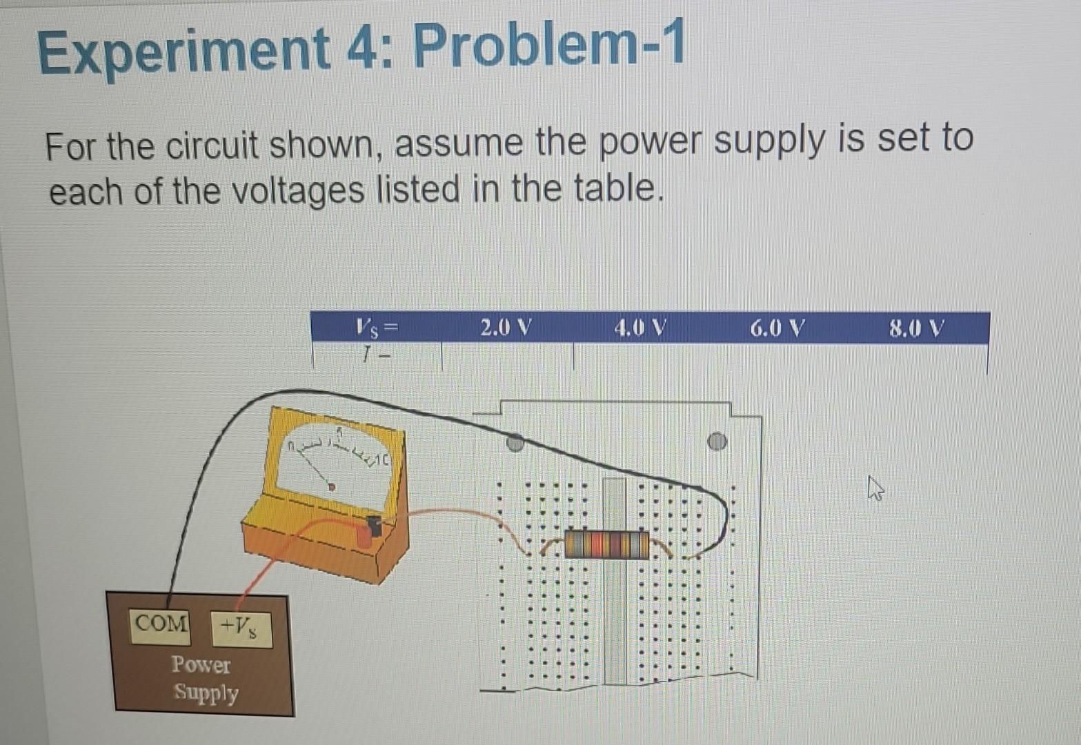 Solved Experiment 4: Trouble Solution Solderless breadboard | Chegg.com