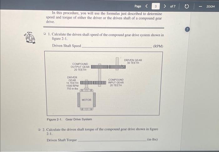 Solved In this procedure, you will use the formulas just | Chegg.com