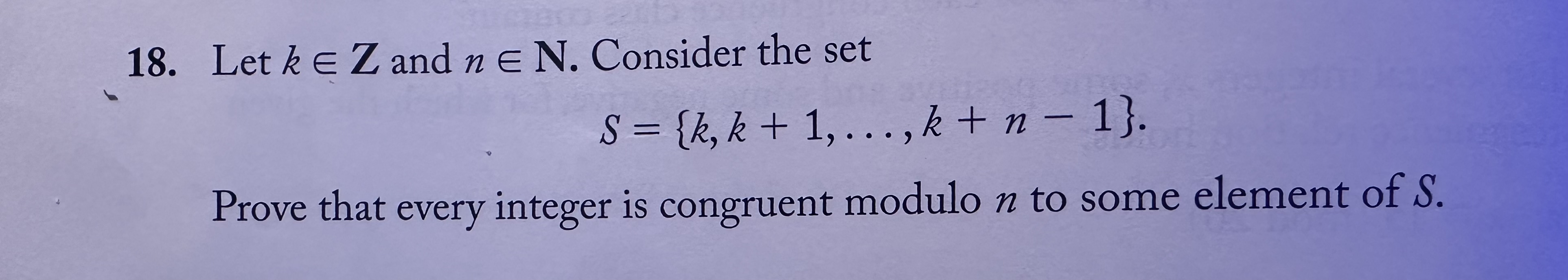 Solved Let k be an integer and n be a natural number. | Chegg.com