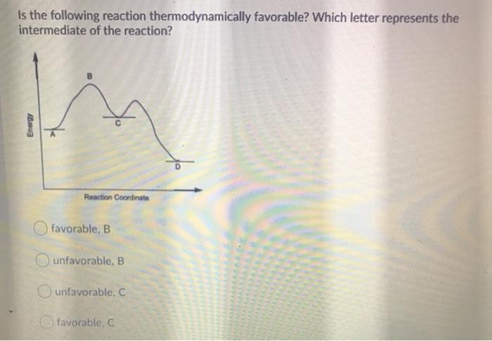 Solved Is the following reaction thermodynamically | Chegg.com