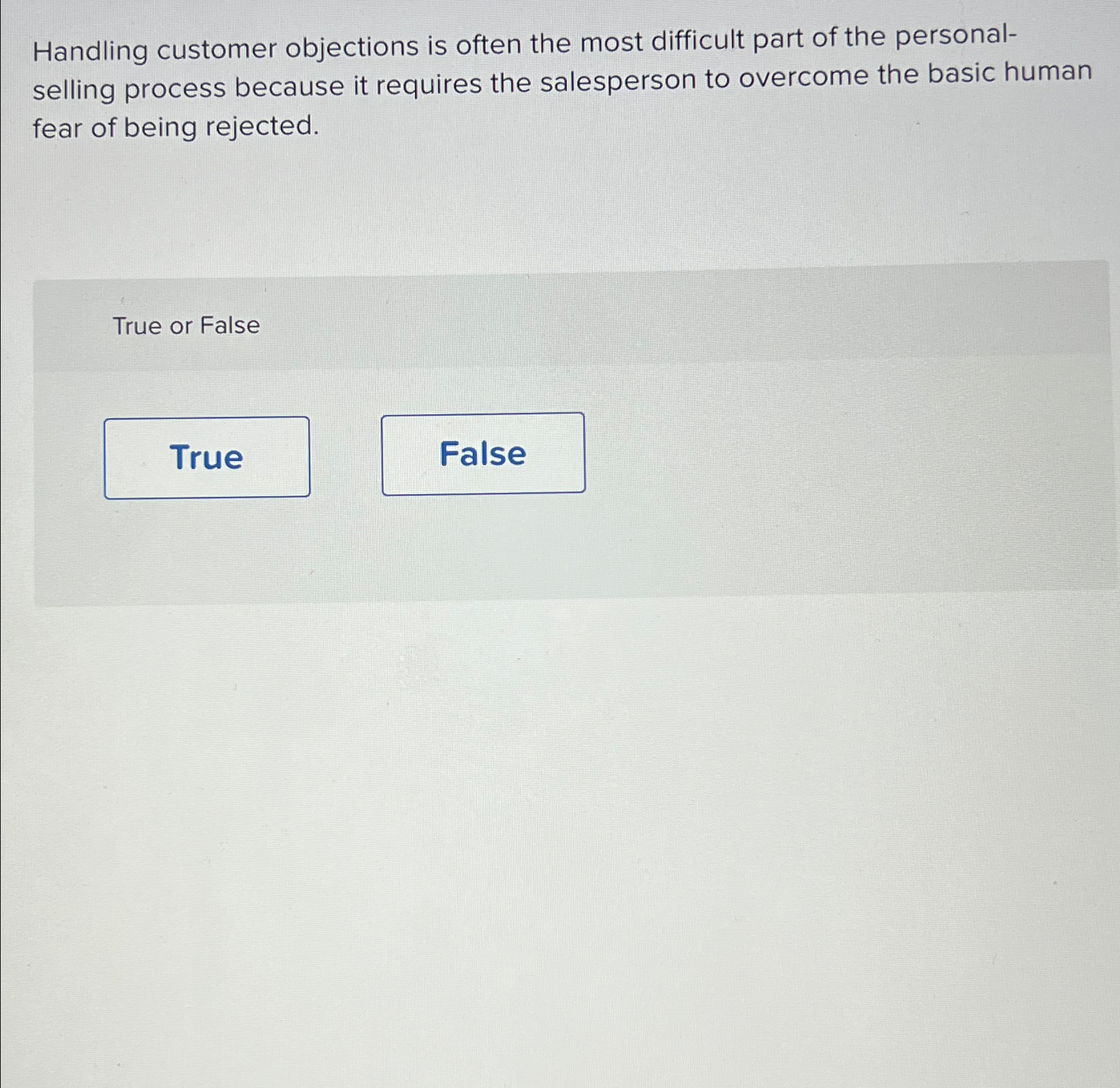 Solved Handling customer objections is often the most | Chegg.com