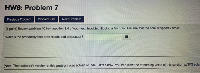 Solved HW6: Problem 7 Previous Problem Problem List Next | Chegg.com