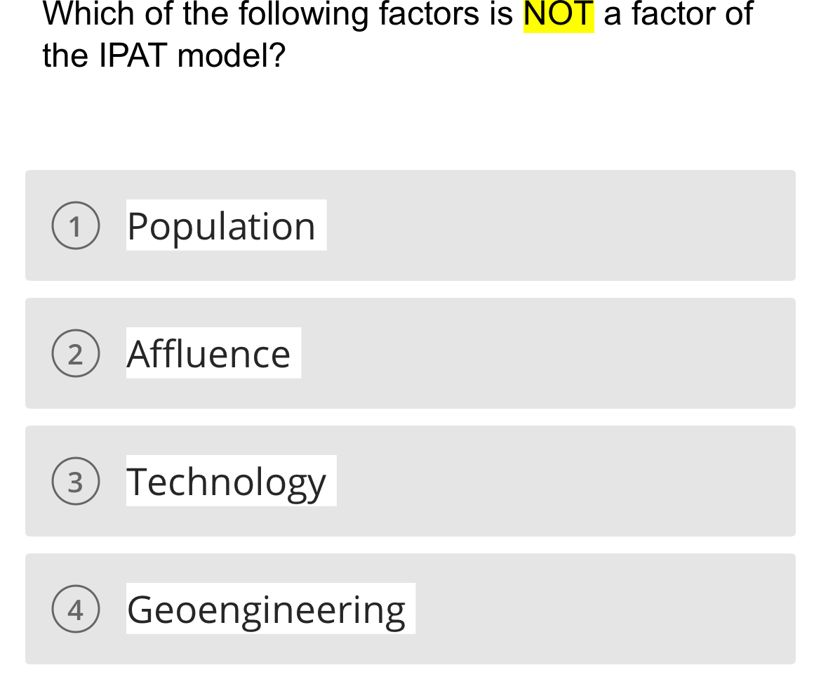 Solved Which of the following factors is NOT a factor of the | Chegg.com