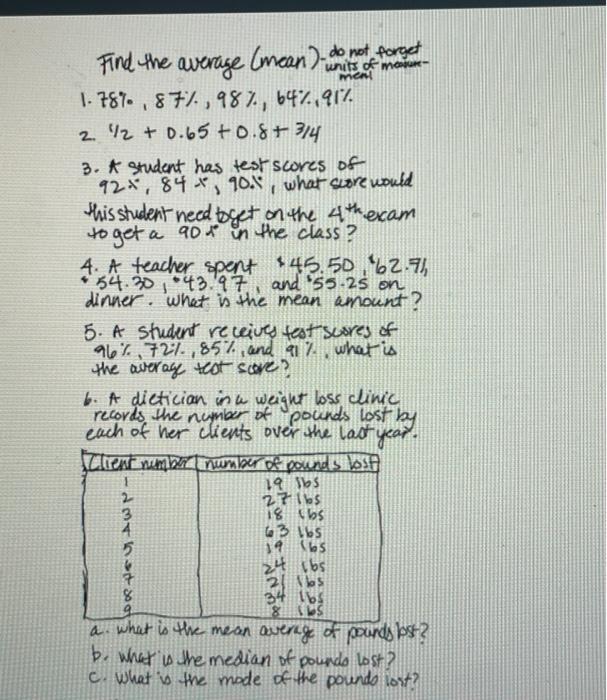 Solved 3. A student has test scores of 92π,84%,90.%, what | Chegg.com