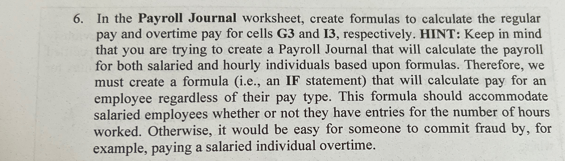 Solved In the Payroll Journal worksheet, create formulas to | Chegg.com