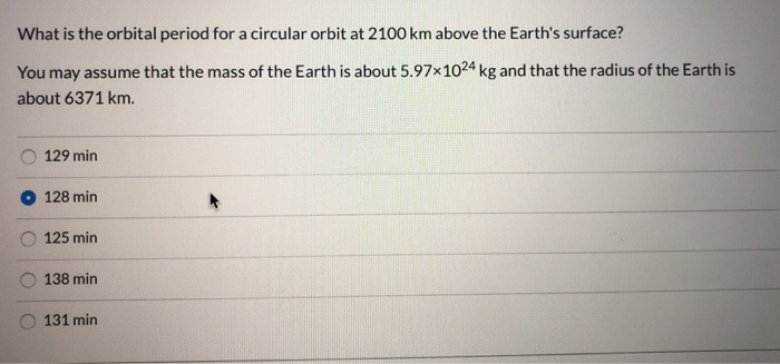 Solved What is the orbital period for a circular orbit at | Chegg.com