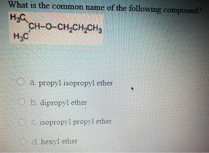 Solved What is the IUPAC name of the following compound? | Chegg.com