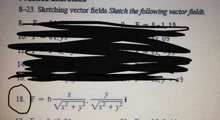 Solved LUULL 8-23. Sketching vector fields Sketch the | Chegg.com