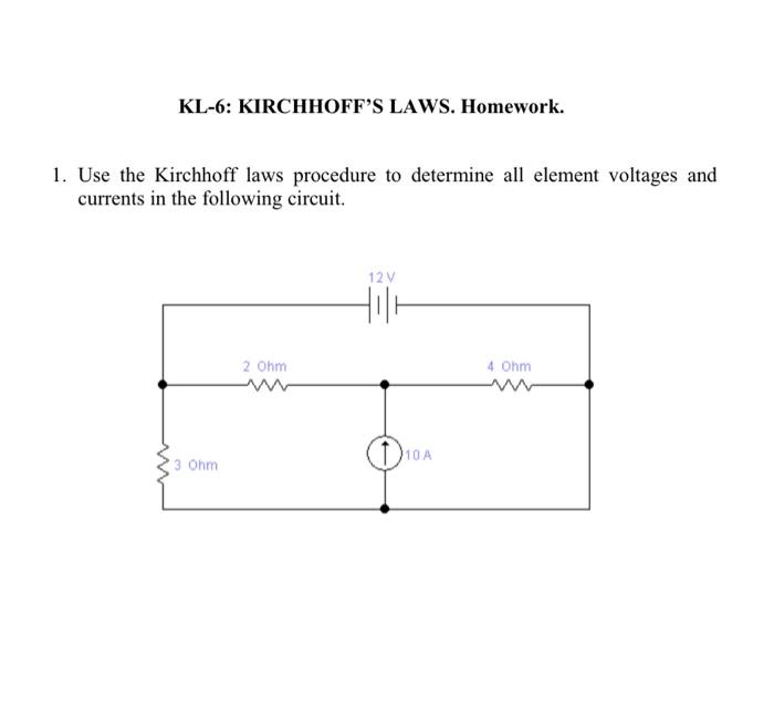 Solved kvl and kcl current law reference. all element | Chegg.com