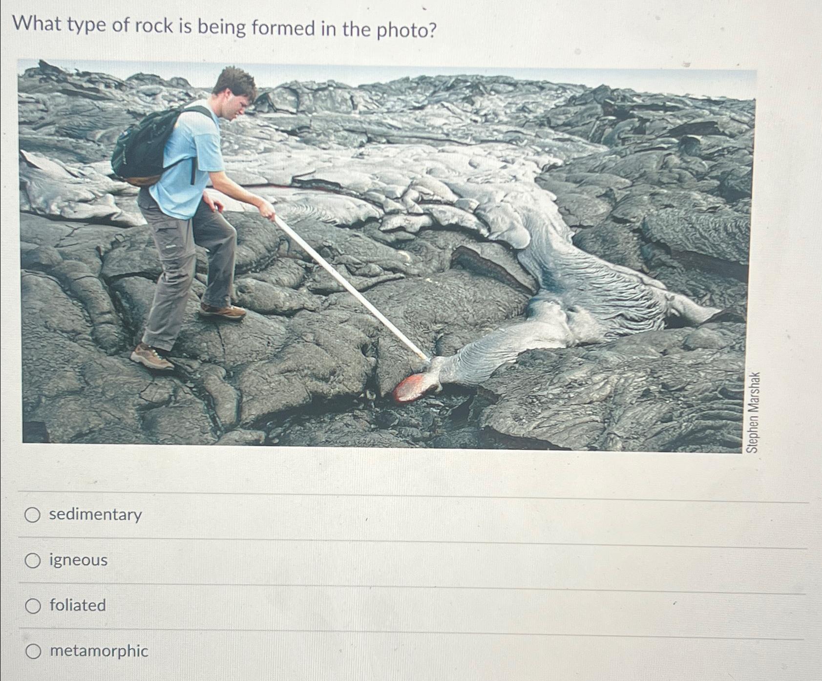 Solved What type of rock is being formed in the | Chegg.com