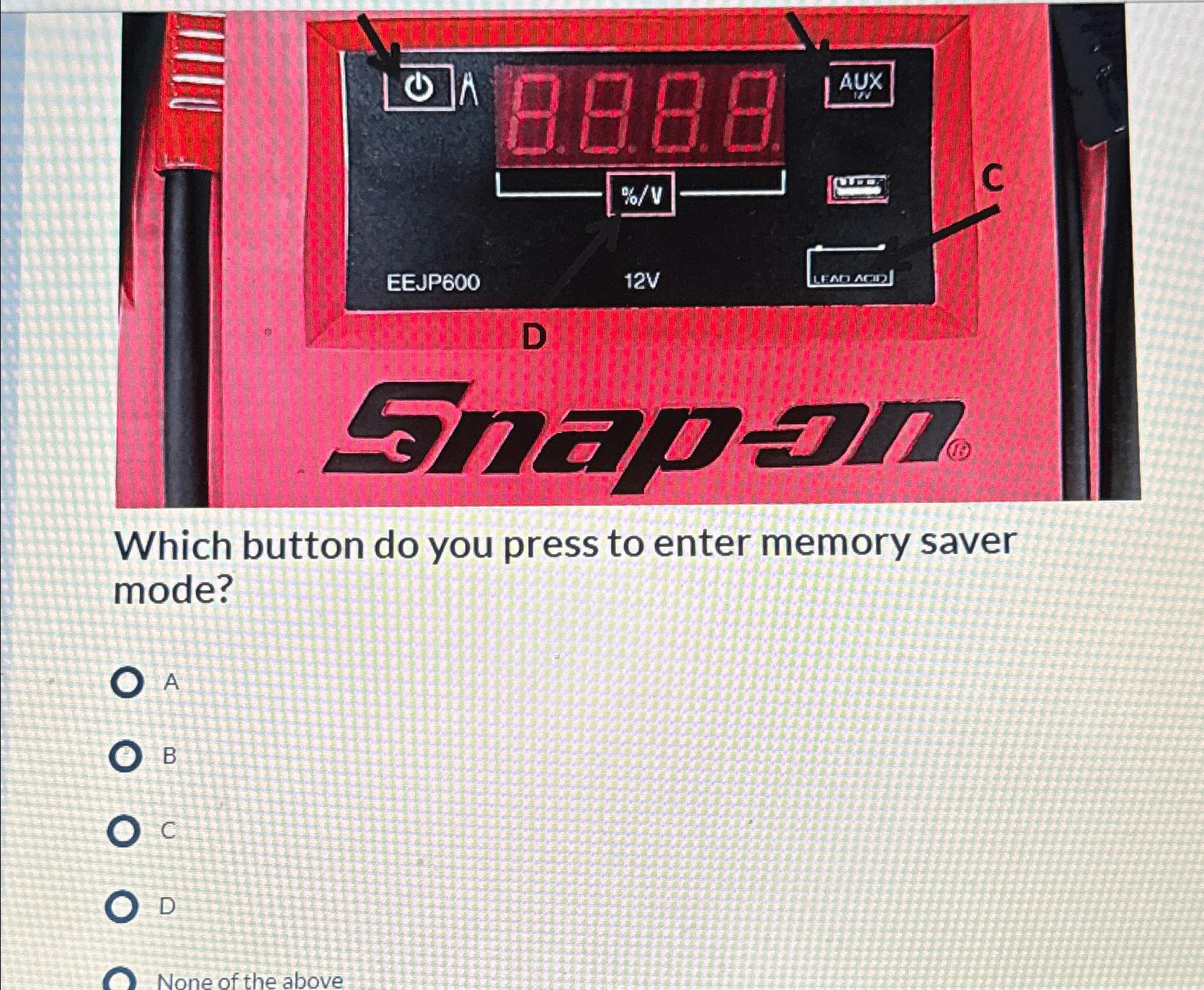 Solved Which button do you press to enter memory saver | Chegg.com