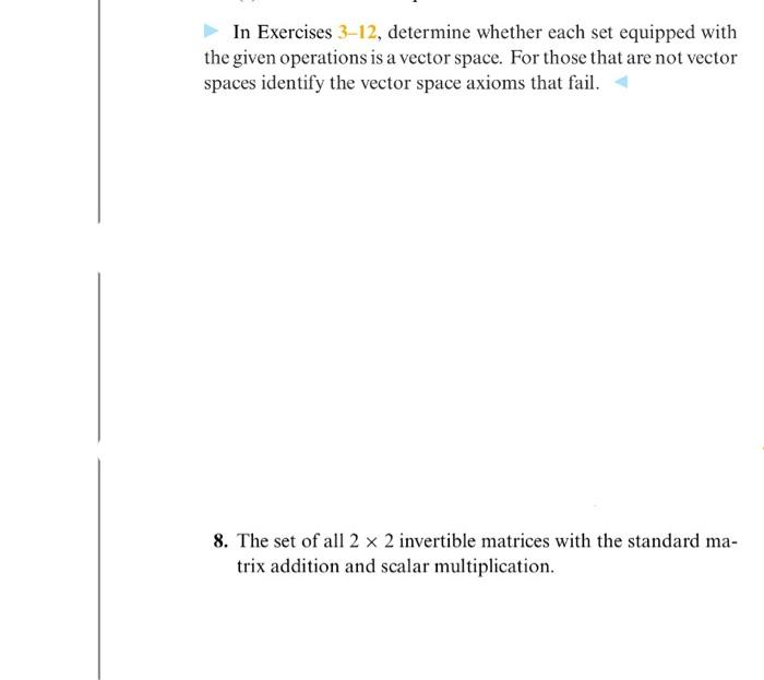 Solved In Exercises 3-12, determine whether each set | Chegg.com