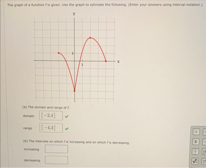 Solved The graph of a function is given. Use the graph to | Chegg.com