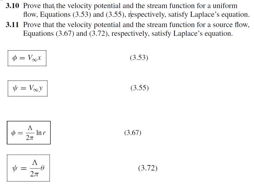 Solved 3.10 ﻿Prove that the velocity potential and the | Chegg.com