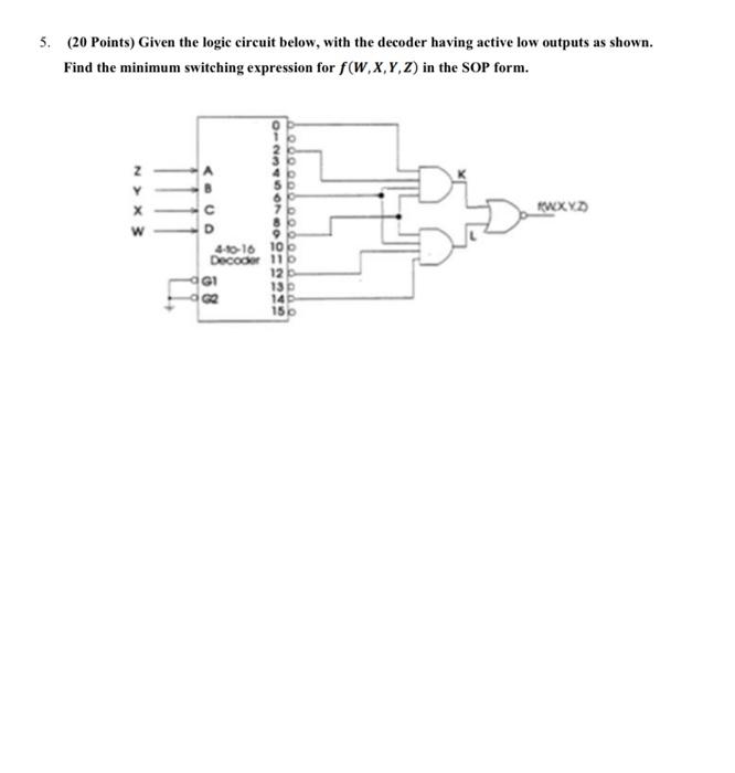 Solved 3. (20 Points) Design a logic circuit that accepts | Chegg.com