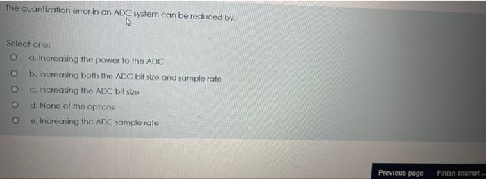 Solved The quantization error in an ADC system can be | Chegg.com
