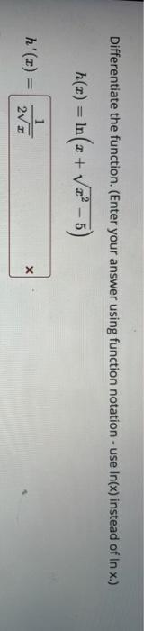 Solved Differentiate the function. (Enter your answer using | Chegg.com