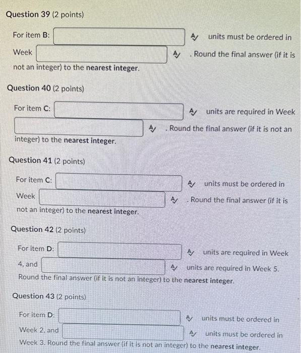 Solved 2) Gross Material Requirements with a Production | Chegg.com