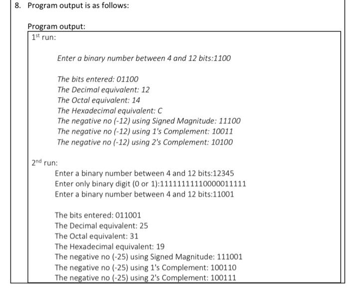 Solved Purpose: Review for the Binary number system | Chegg.com