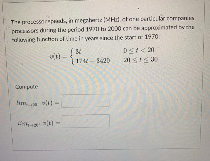 Solved The processor speeds, in megahertz (MHz), of one | Chegg.com