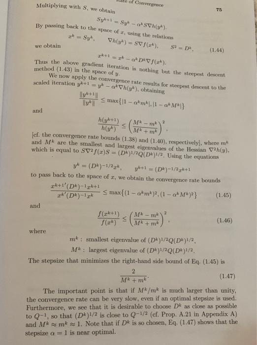 Solved 1.3.1 Estimate the rate of convergence of steepest | Chegg.com